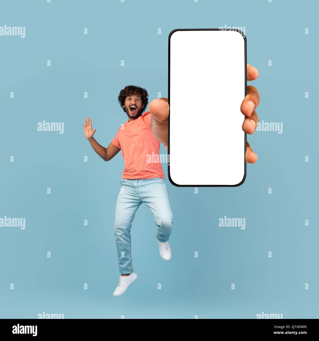 Indian man jumping hi-res stock photography and images - Alamy