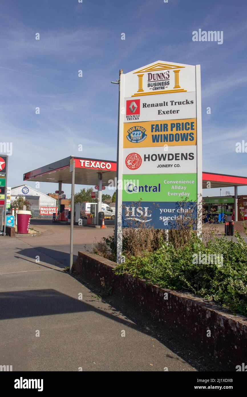 EXETER, DEVON, UK - SEPTEMBER 21, 2021 Dunns Business Centre, Trusham ...