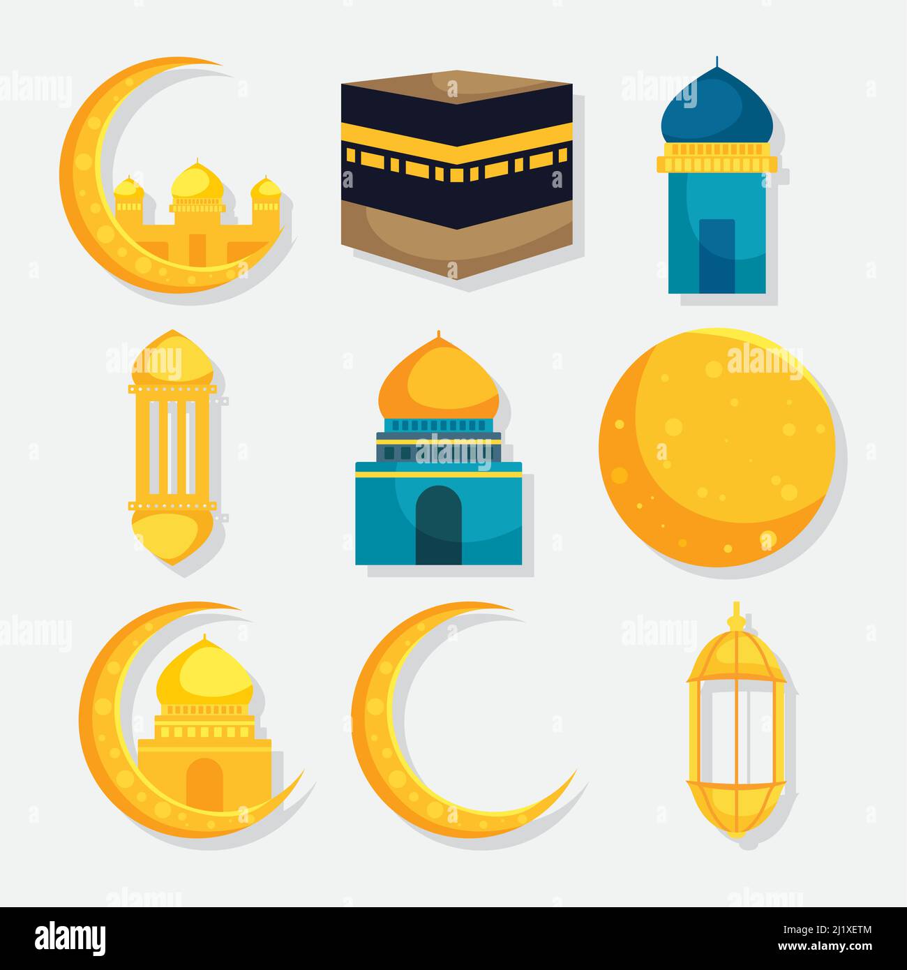 isra miraj icon collection Stock Vector Image & Art - Alamy