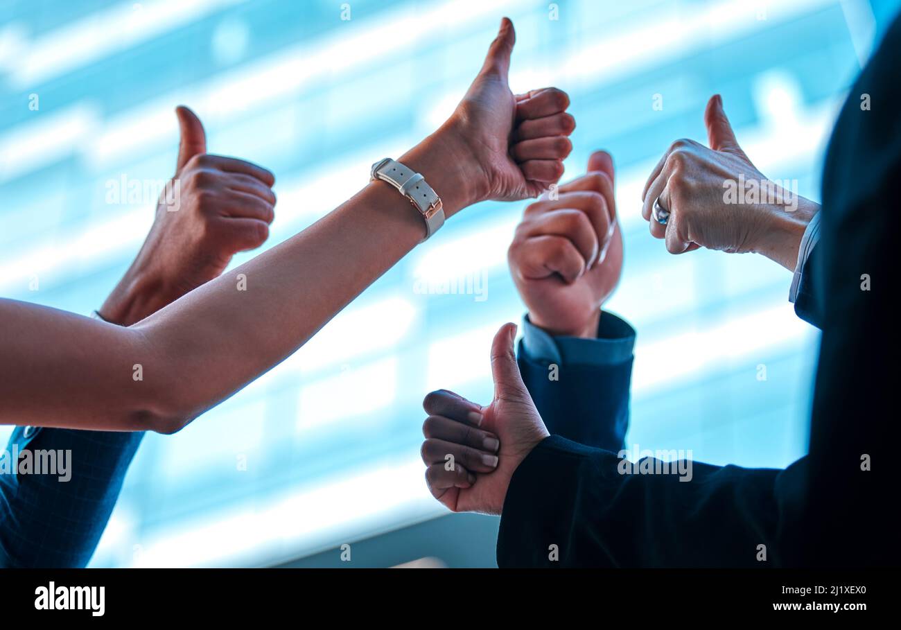 A group in agreement, arguably, the most powerful force. Shot of a ...