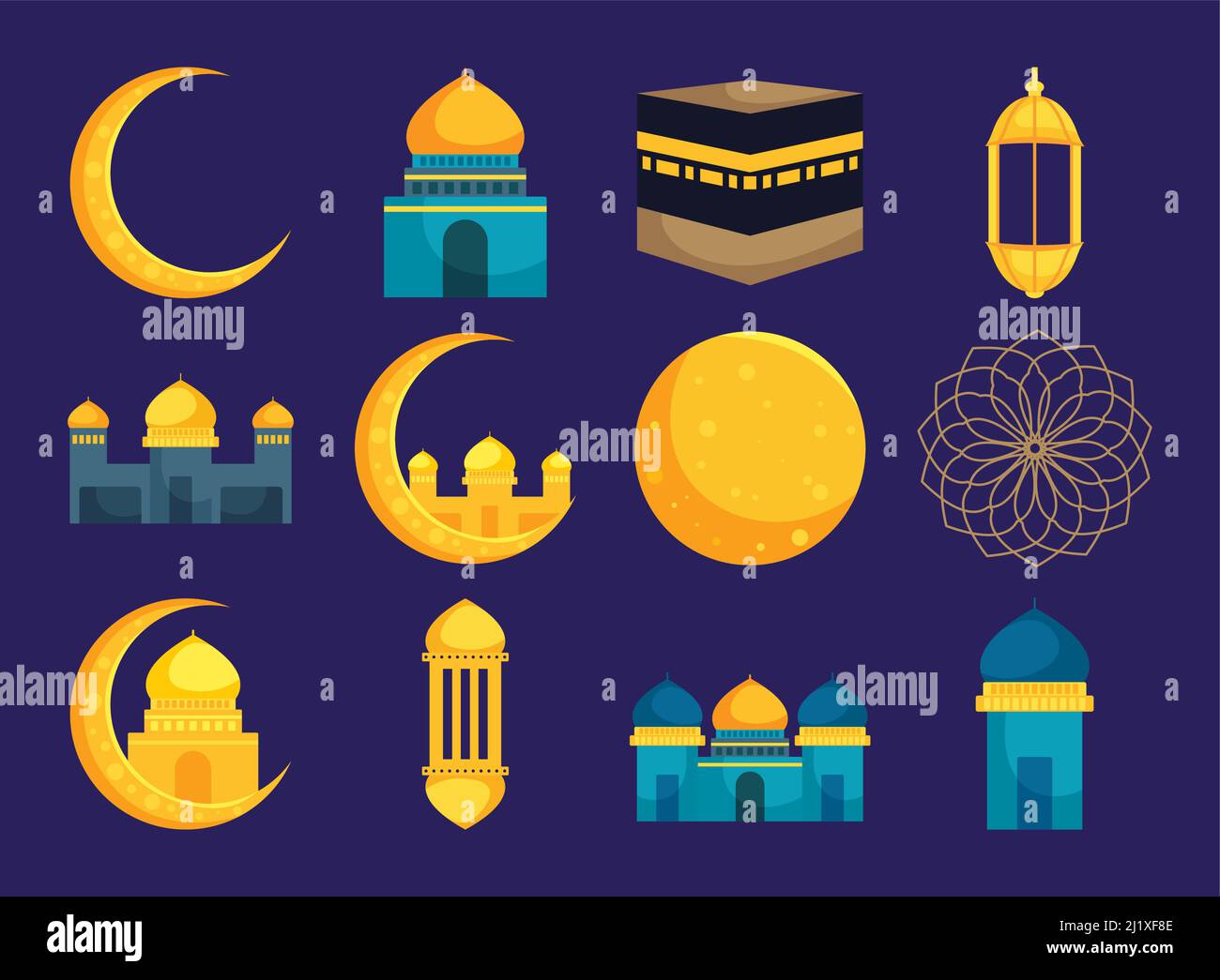 isra miraj icon set Stock Vector Image & Art - Alamy