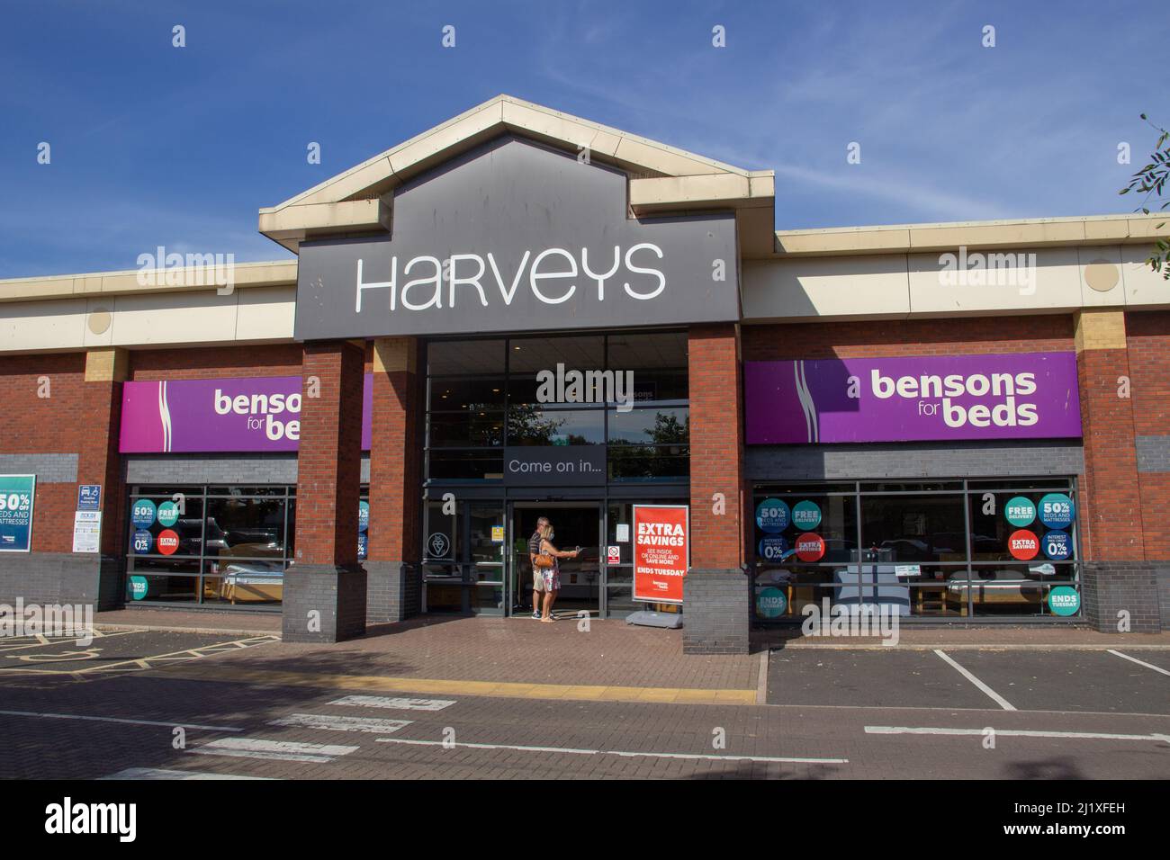 EXETER, DEVON, UK - SEPTEMBER 21, 2021 Harveys in Exeter Retail Park ...