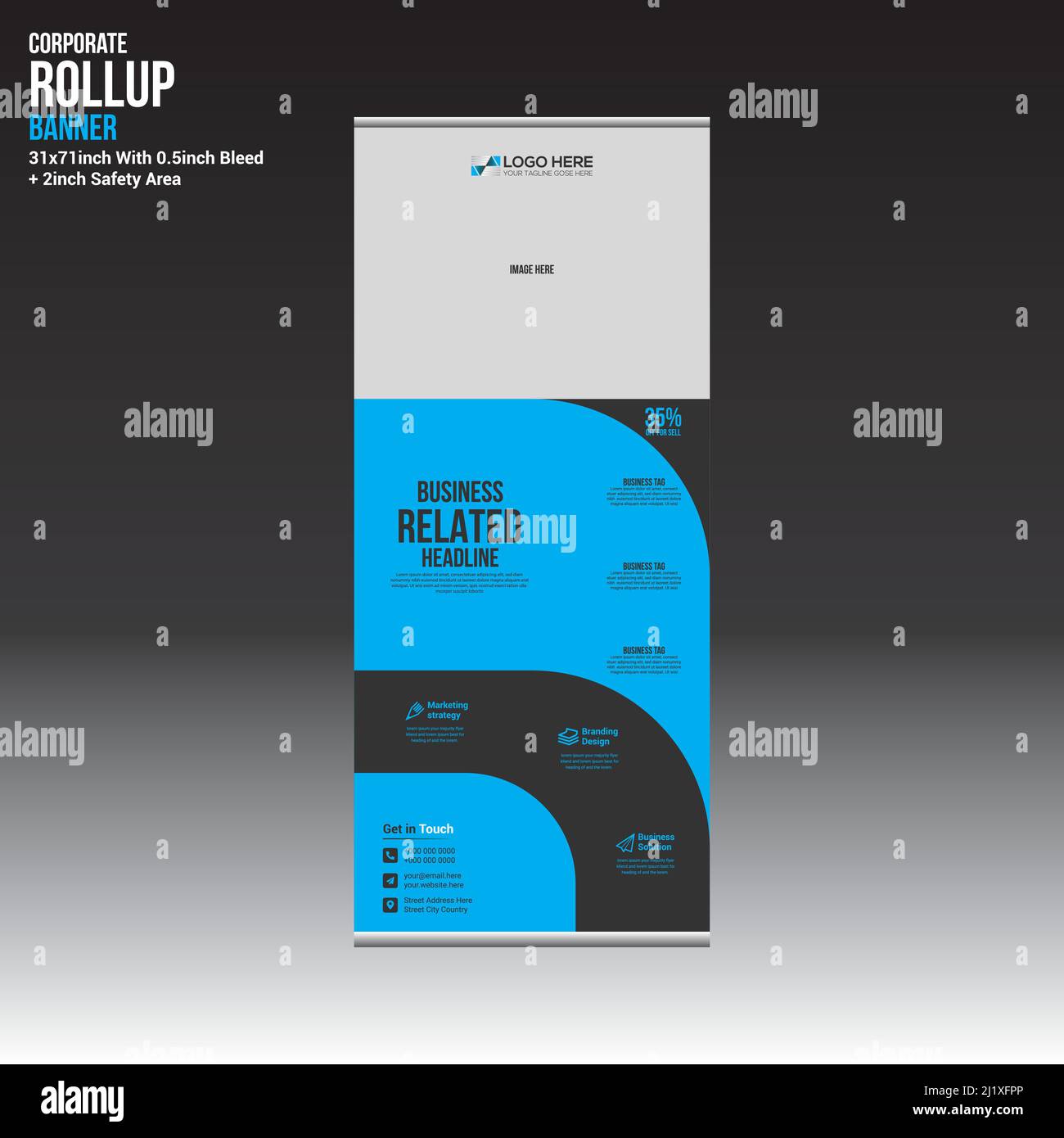 vector roll up banner design Stock Vector Image & Art - Alamy