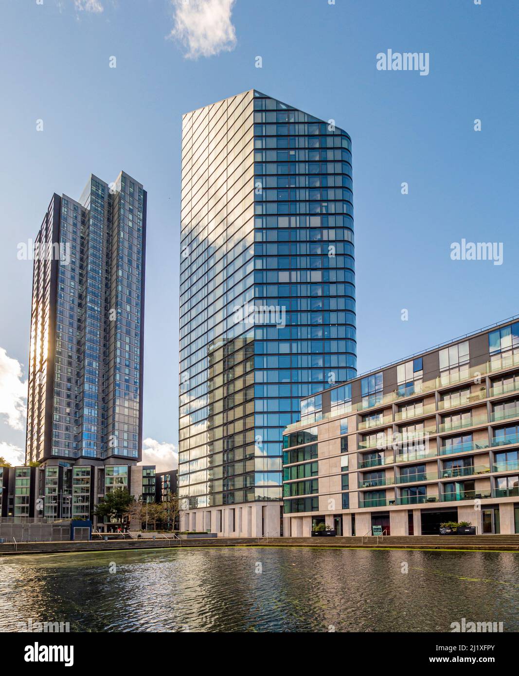 City Road Basin part of the Regent's Canal, with Carrara and Chronicle ...