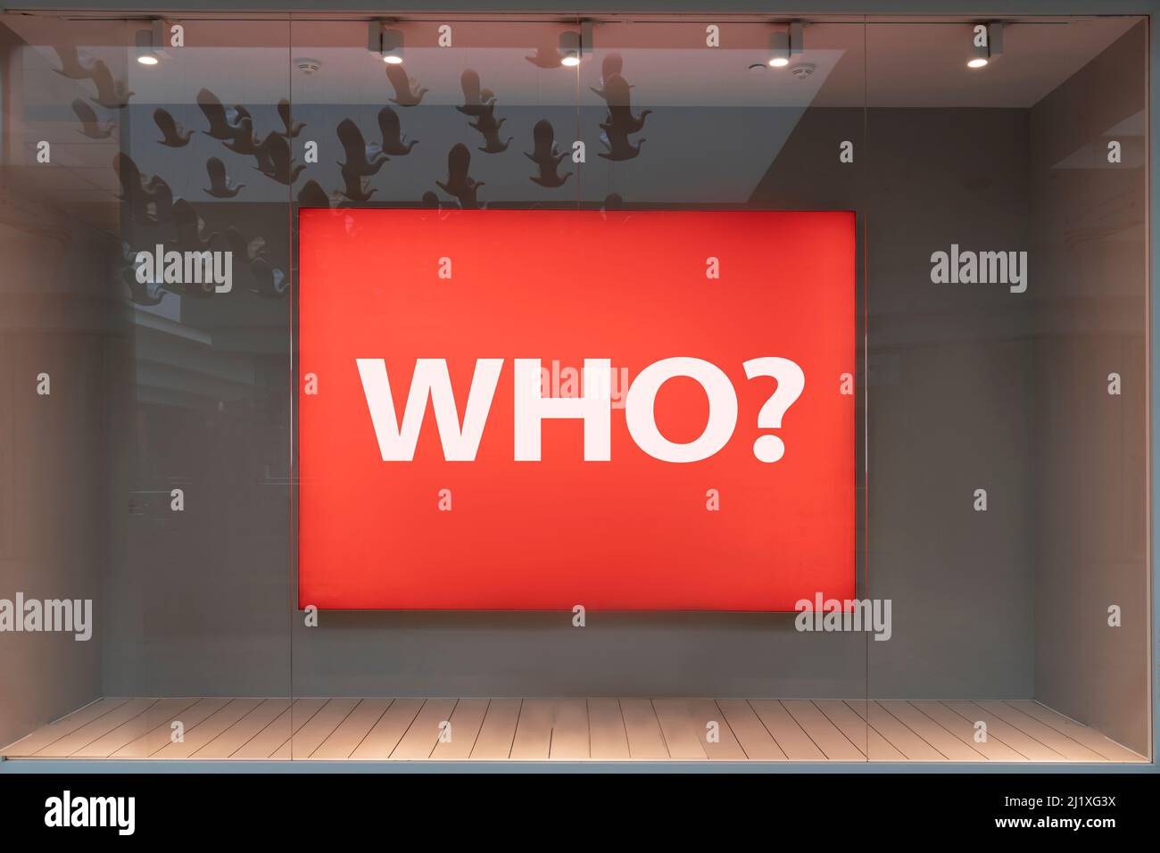 who is the word question on the red billboard . a symbol of the unknown ... who is the word question on the red billboard . a symbol of the unknown ...