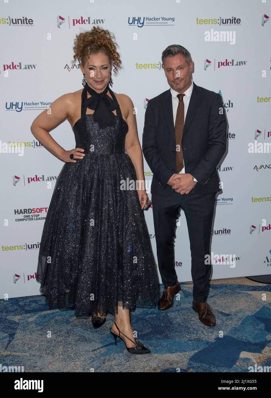 London, UK. Alex Kingston and Dean Gaffney at the Strictly Dancing Ball ...