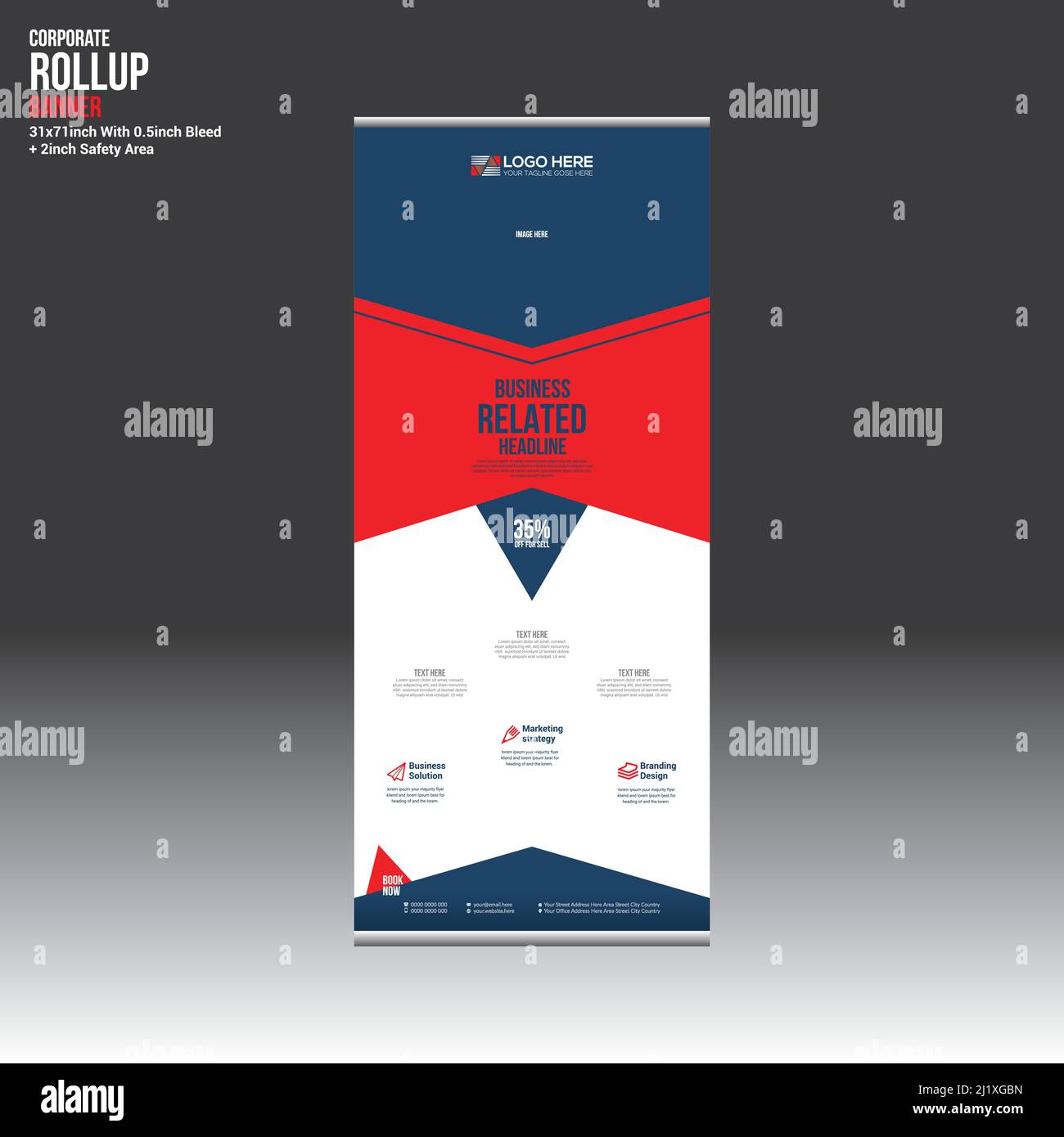 vector roll up banner design Stock Vector Image & Art - Alamy