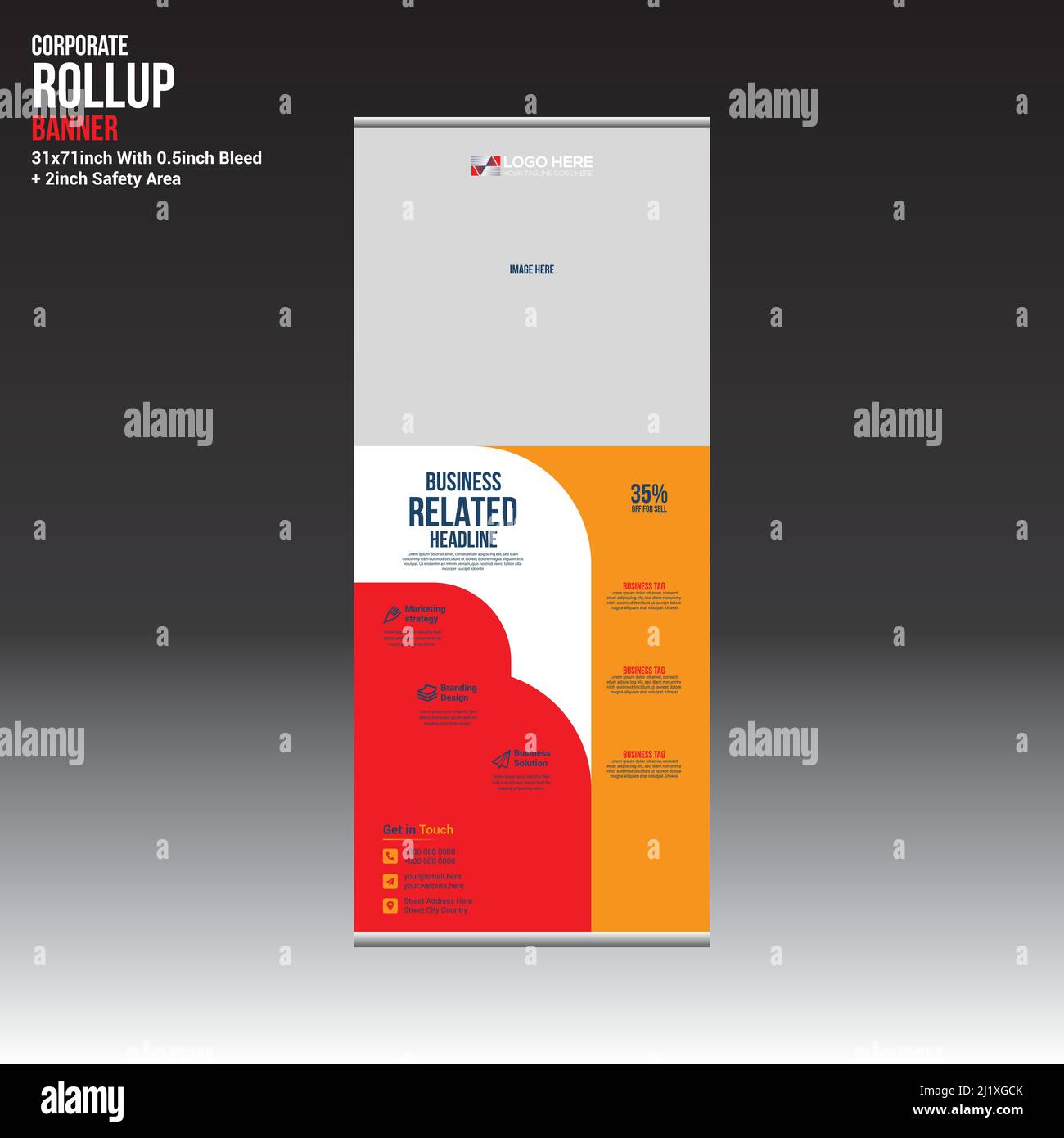 vector roll up banner design Stock Vector Image & Art - Alamy