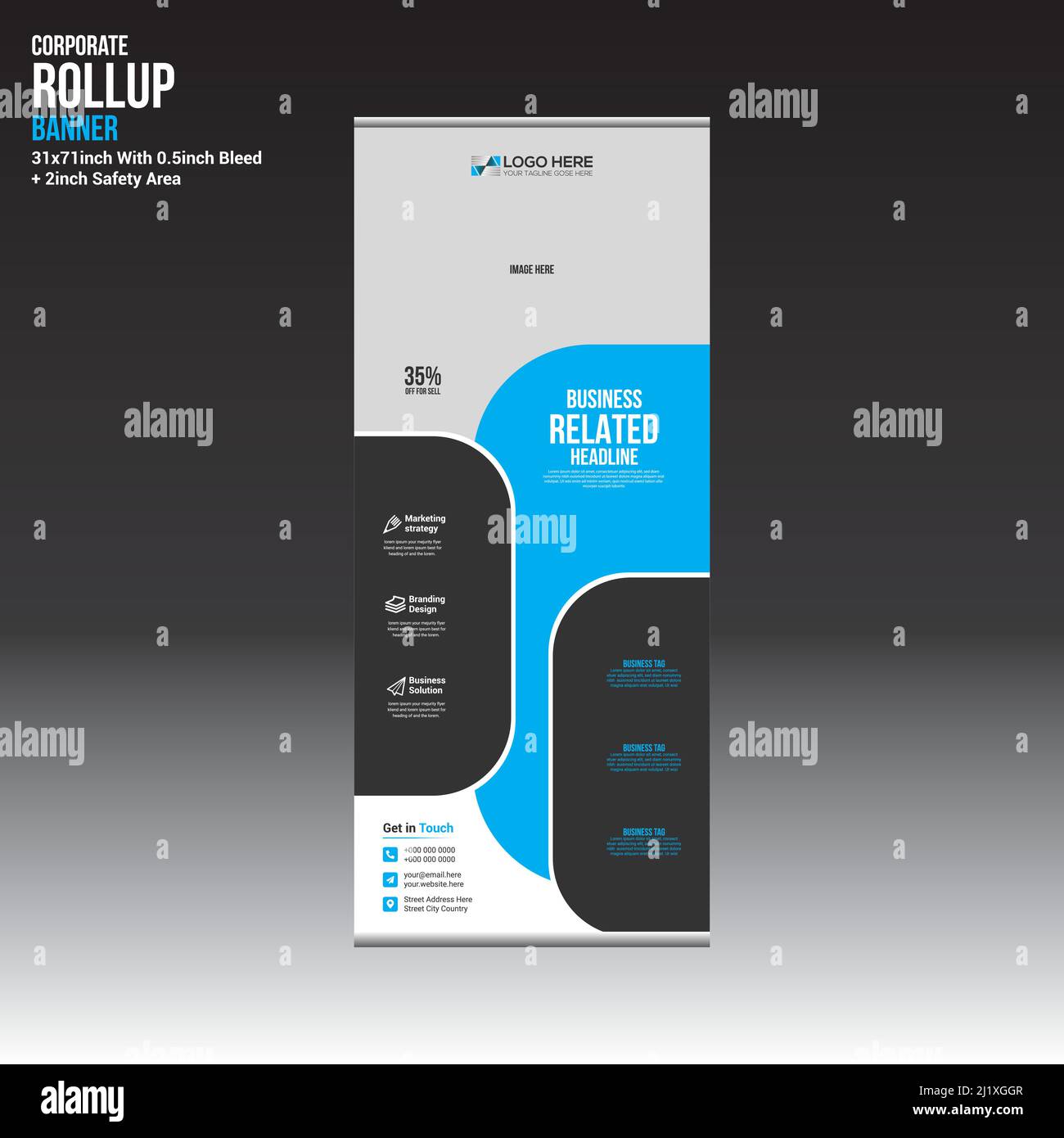 vector roll up banner design Stock Vector Image & Art - Alamy