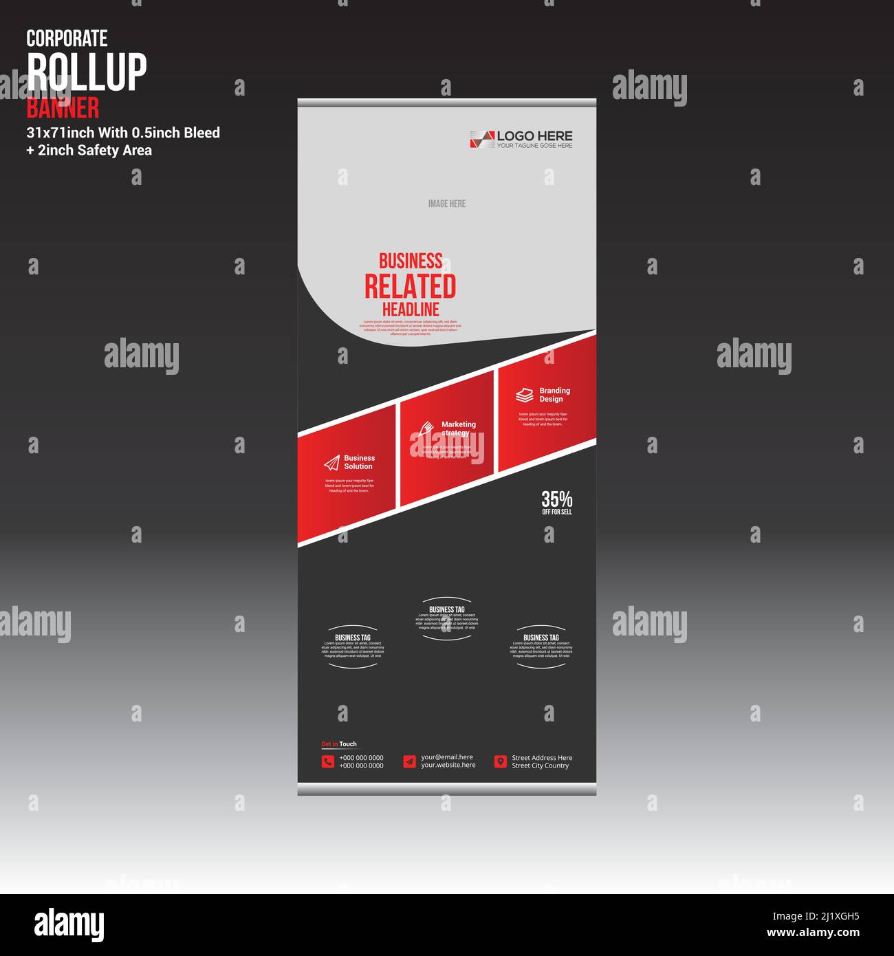 vector roll up banner design Stock Vector Image & Art - Alamy