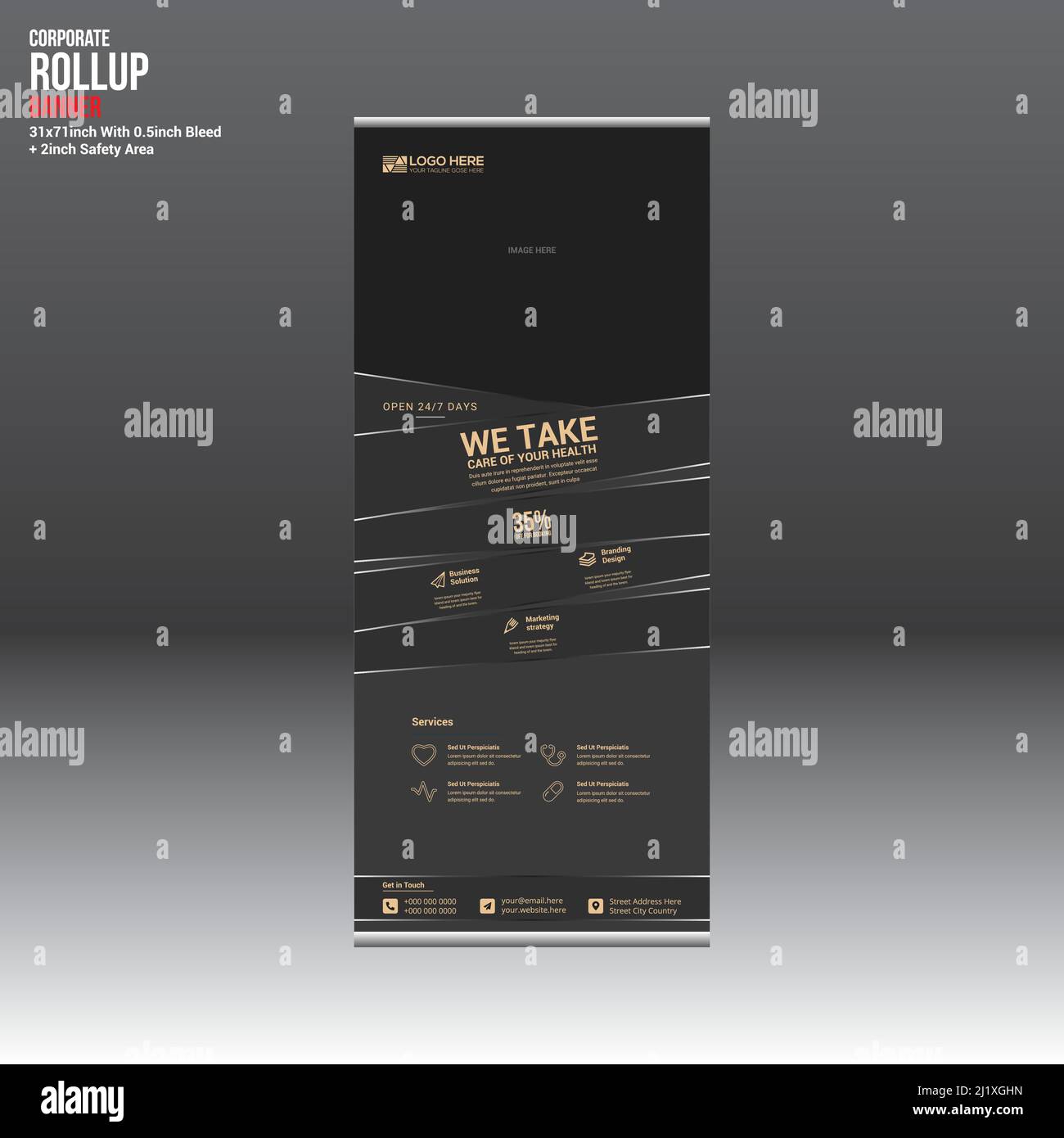 vector roll up banner design Stock Vector Image & Art - Alamy