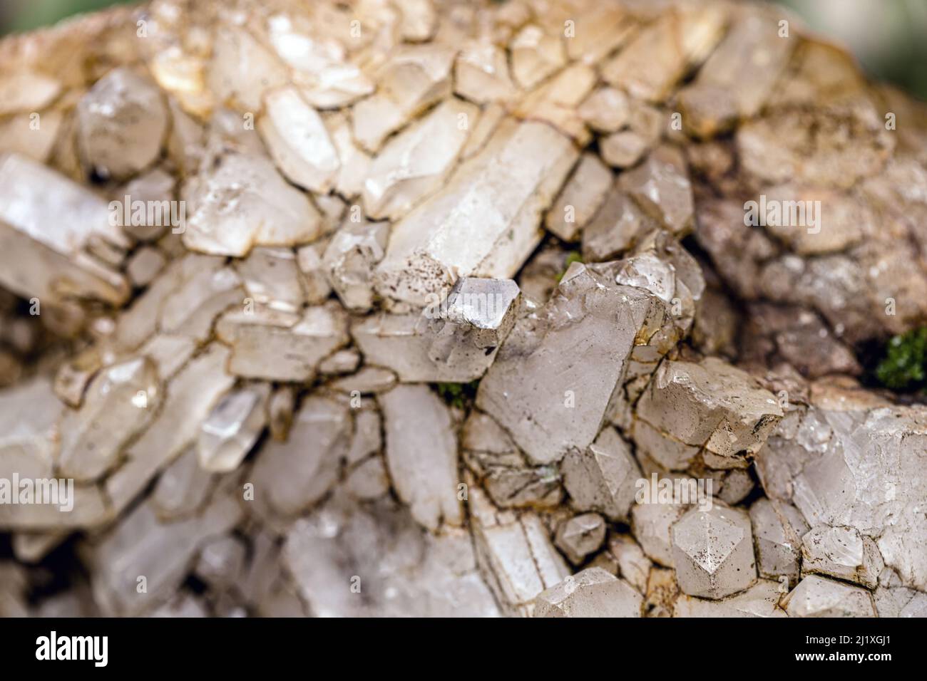 raw quartz crystals in a mine, gemstones before mining Stock Photo - Alamy