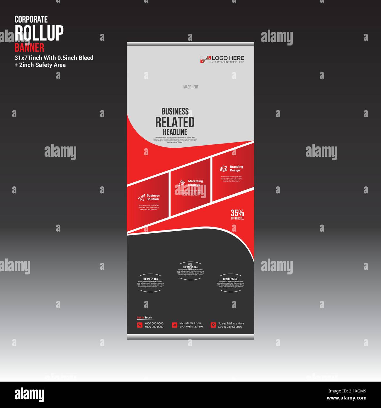 vector roll up banner design Stock Vector Image & Art - Alamy