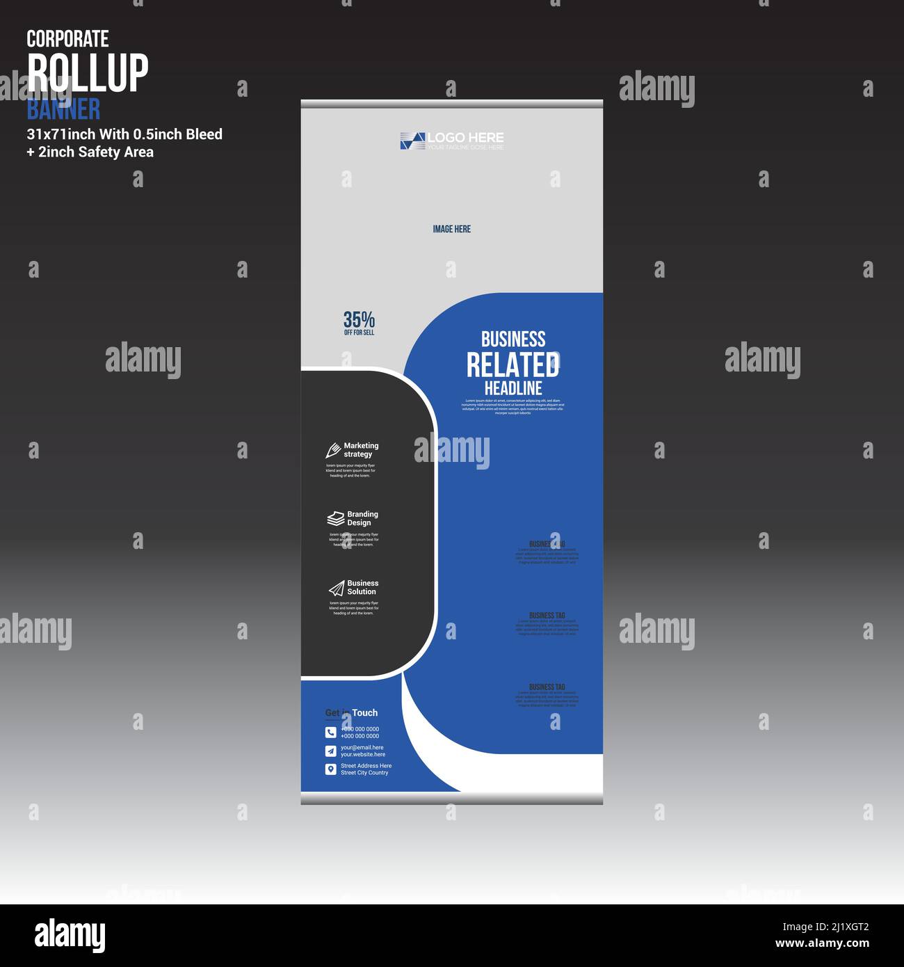 vector roll up banner design Stock Vector Image & Art - Alamy