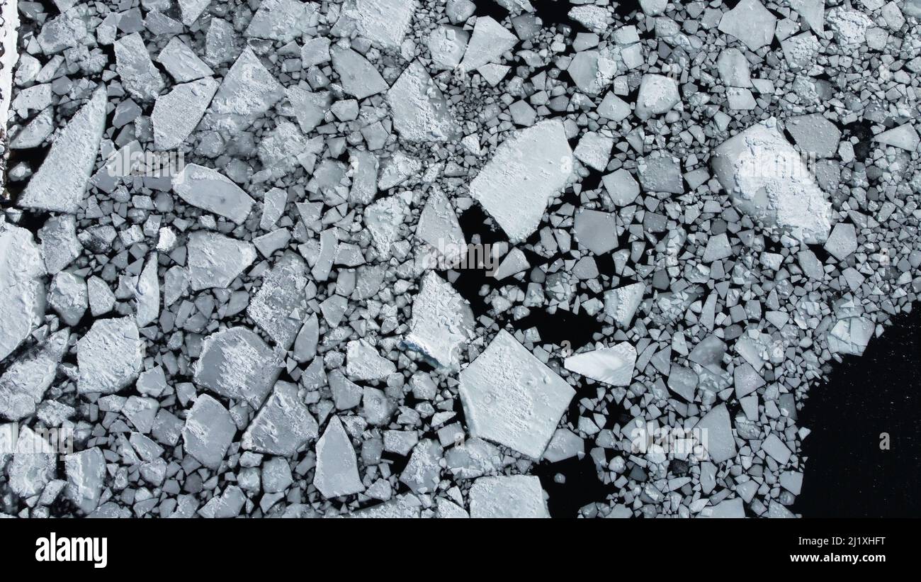 The ice break up on the St. Lawrence River near Brockville Ontario in ...