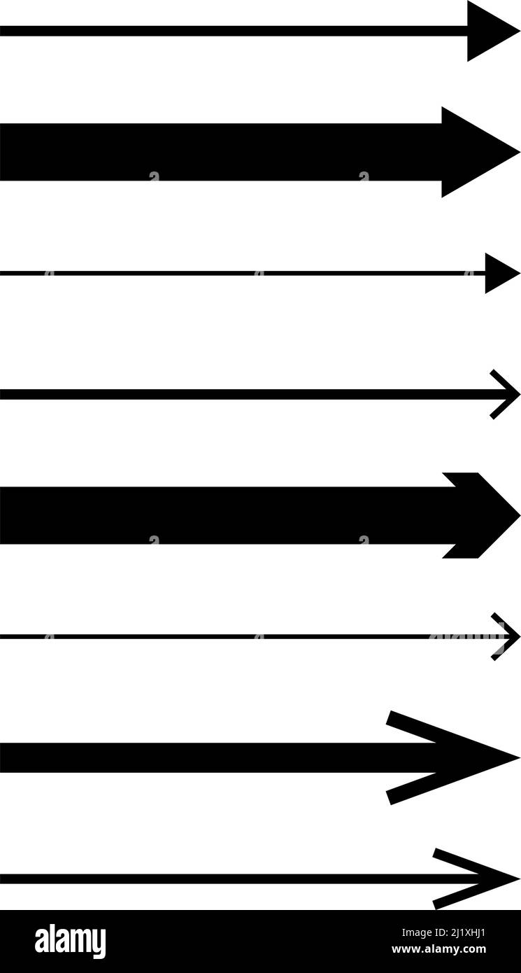 Right arrow, cursor, pointer element, shape vector graphic - stock ...