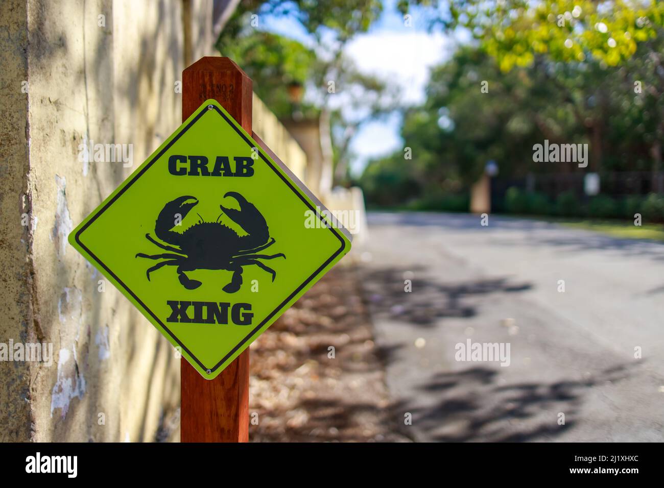 A animal Xing Sign: Crab crossing symbol Stock Photo - Alamy