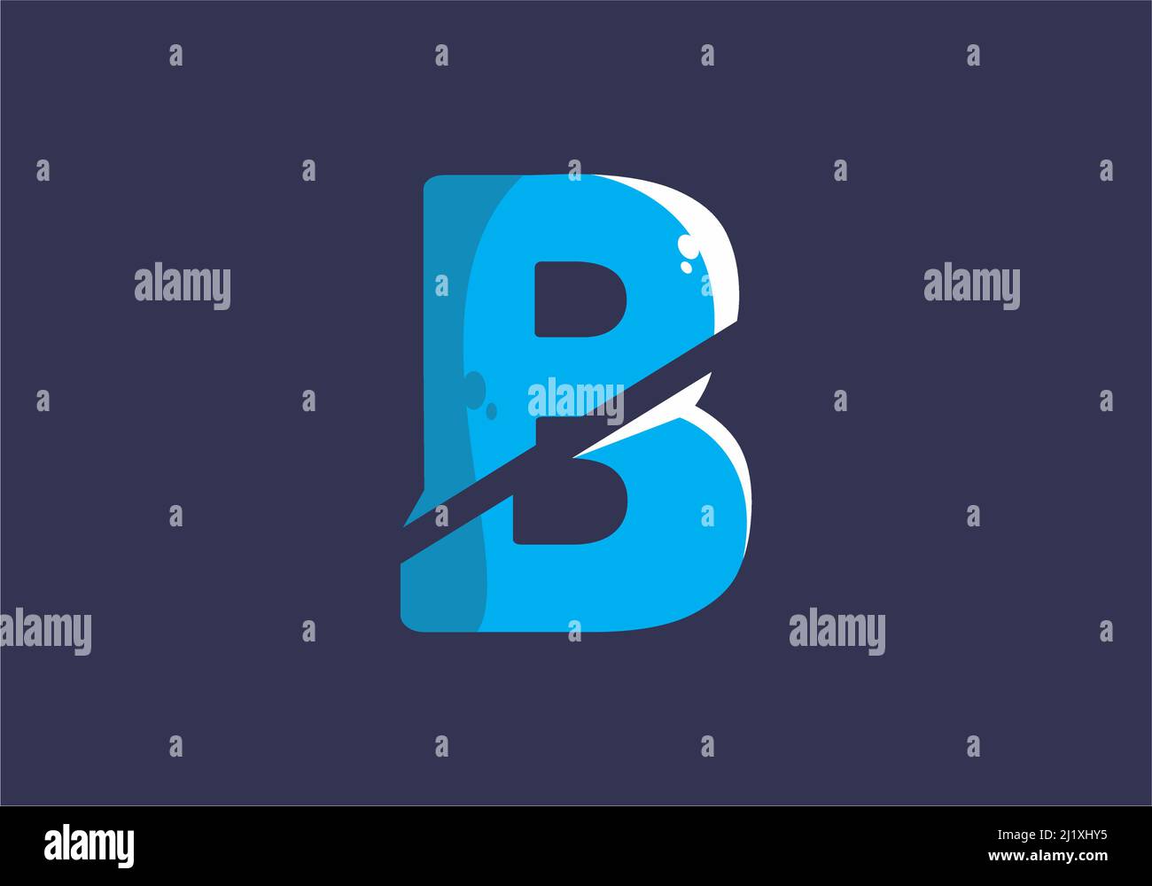 Blue color of B initial letter design Stock Vector Image & Art - Alamy