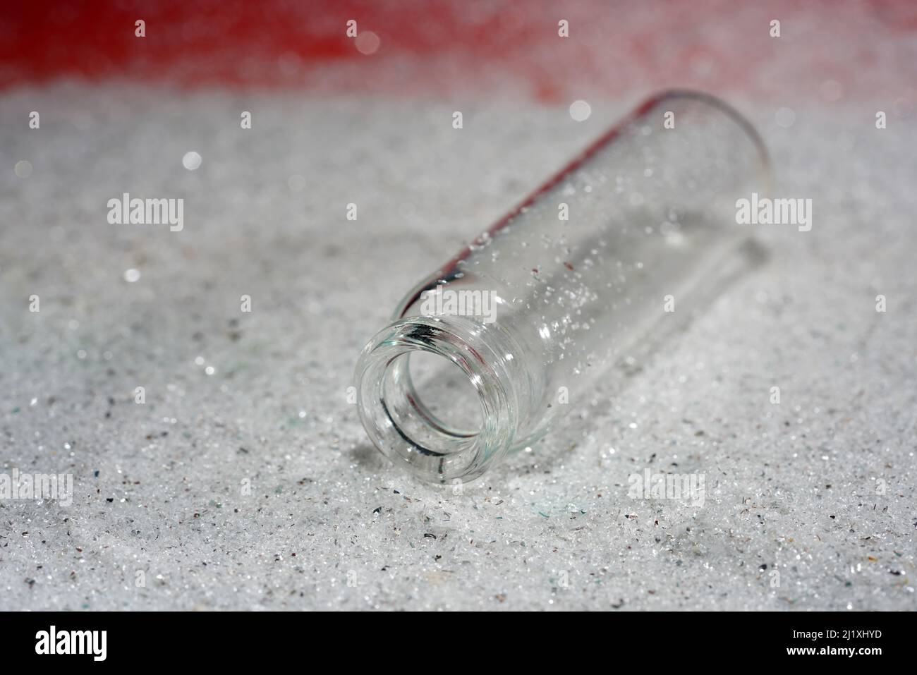 Glass lit from below with colored light creates consuming patterns to ...