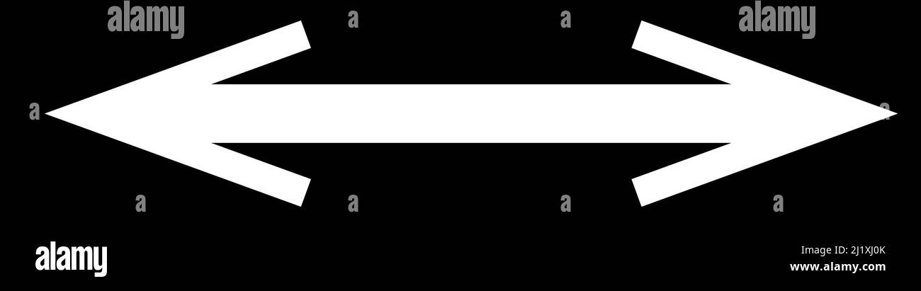 Left and right arrow, pointer, cursor in opposite direction ... Left and right arrow, pointer, cursor in opposite direction ...