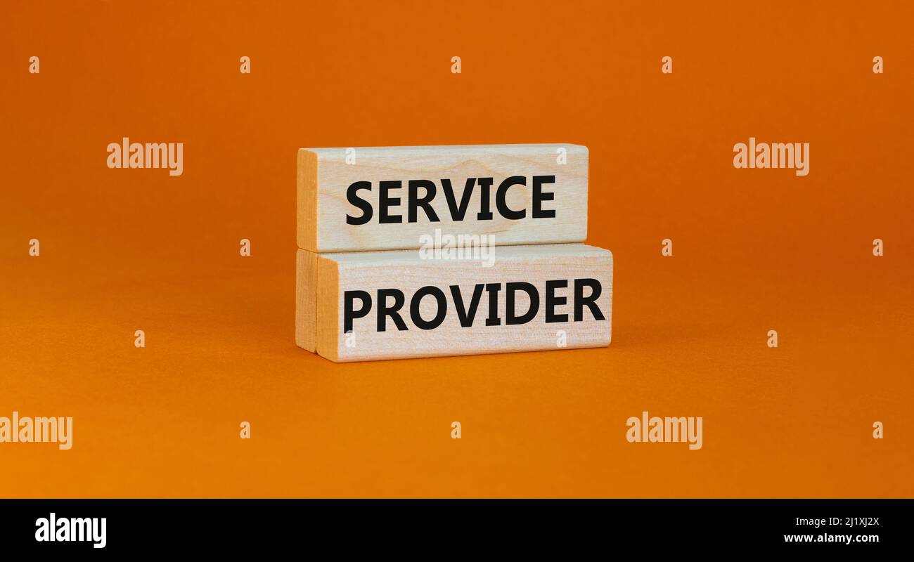 Service provider symbol. Concept words Service provider on wooden ...