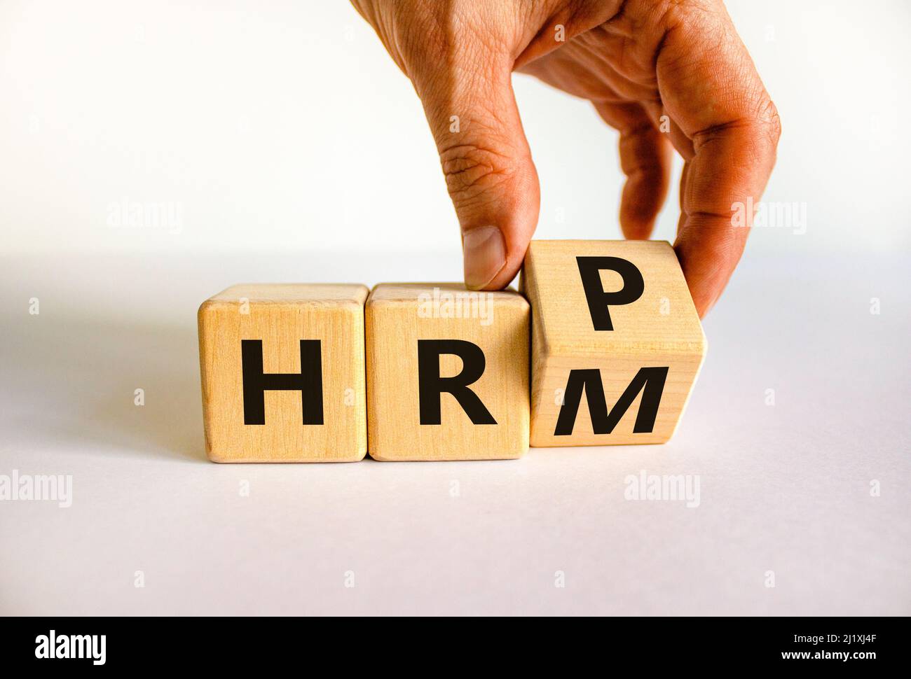 HRM or HRP Human resource management o planning symbol. Words HRM and ...