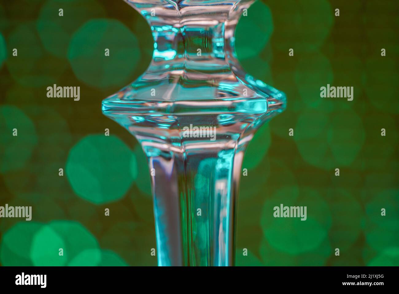 Glass lit from below with colored light creates consuming patterns to ...