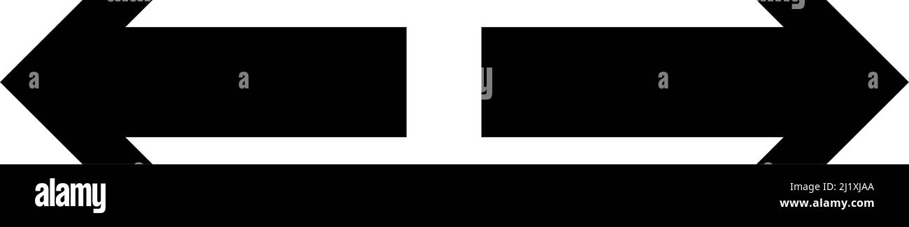 Left and right arrow, pointer, cursor in opposite direction ... Left and right arrow, pointer, cursor in opposite direction ...