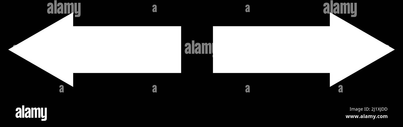 Left and right arrow, pointer, cursor in opposite direction ...
