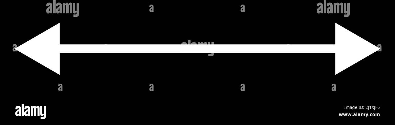 Left and right arrow, pointer, cursor in opposite direction. Intersection, navigation, forward ...