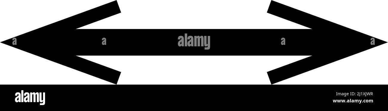 Left and right arrow, pointer, cursor in opposite direction ...