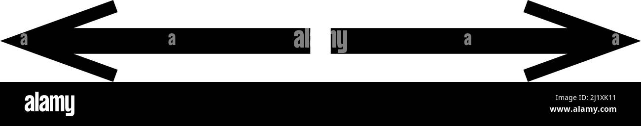 Left and right arrow, pointer, cursor in opposite direction ...