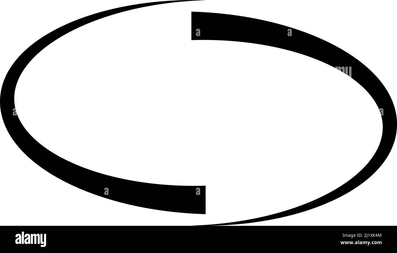 Ellipse, oval frame, border. Oval banner, tag and label element - stock ...