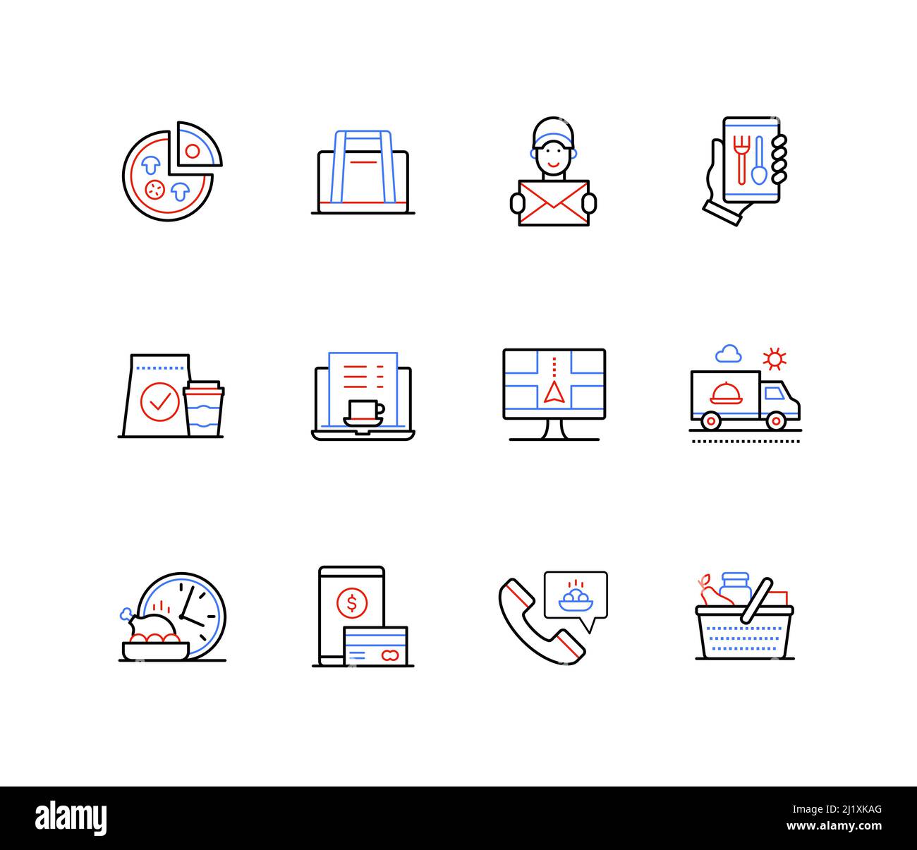 Illustration fast food meals Stock Vector Images - Alamy