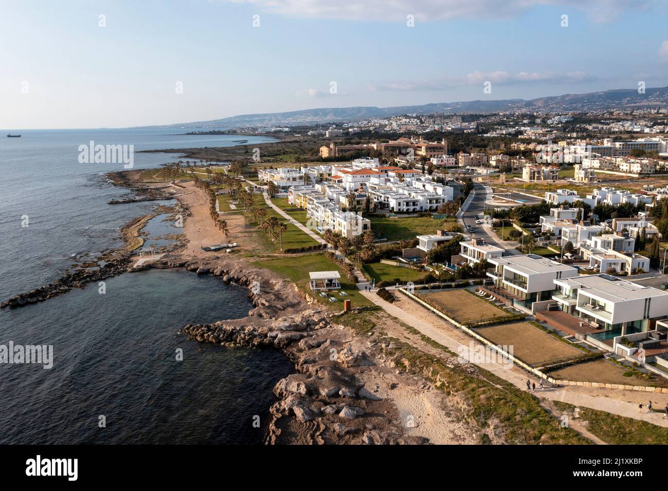 Aerial view paphos municipal beach hi-res stock photography and images ...