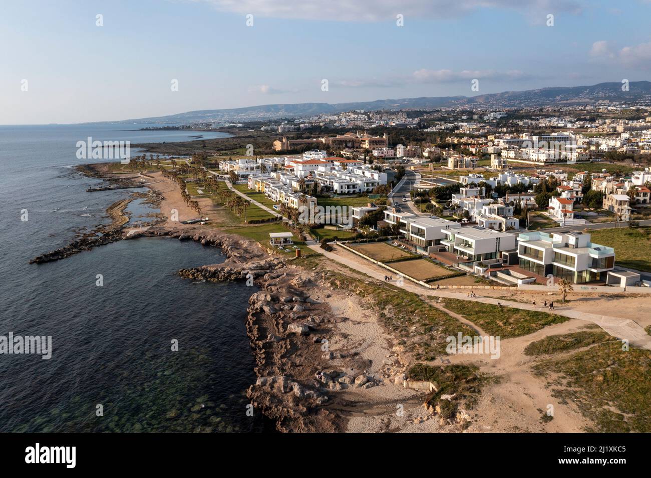 Aerial view paphos municipal beach hi-res stock photography and images ...