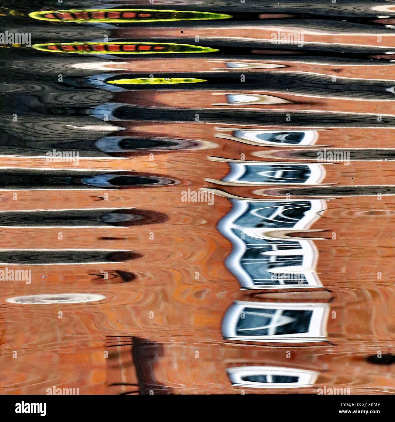 Abstract photograph, a play on light showing reflected pattern, line ...