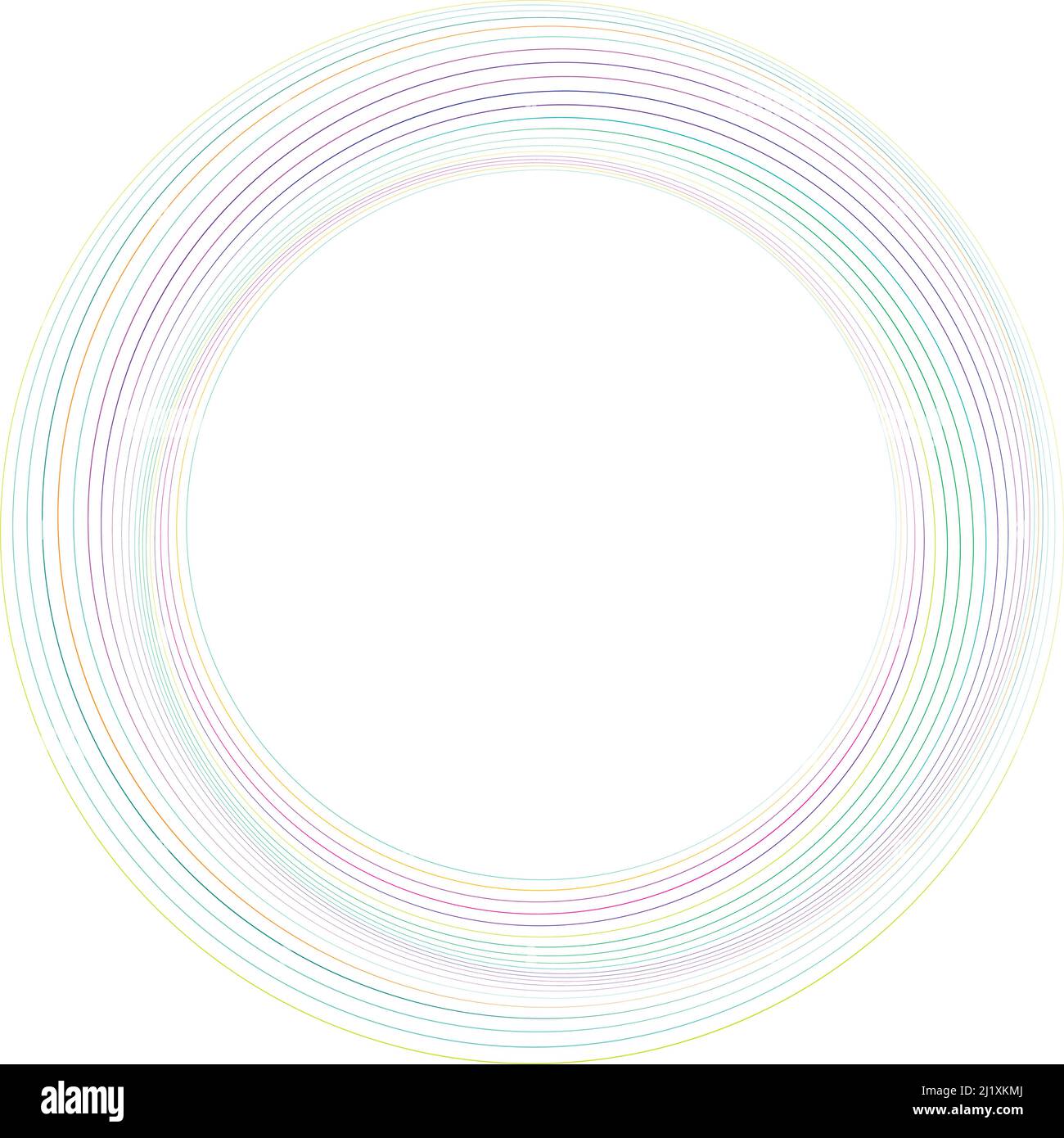 Random circles with hand drawn, free hand drawing effect. Concentric ...