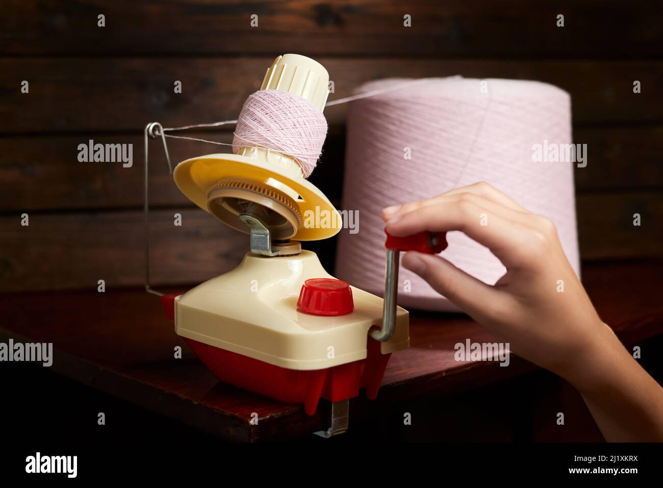 Yarn reel hand knitting hi-res stock photography and images - Alamy