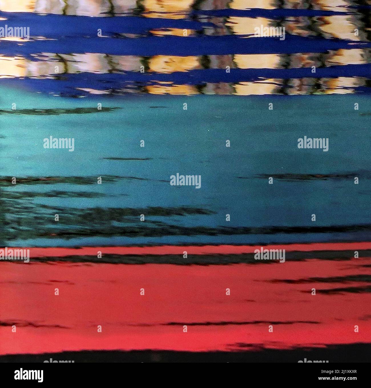 British waterway abstract photograph showing reflected pattern, texture ...