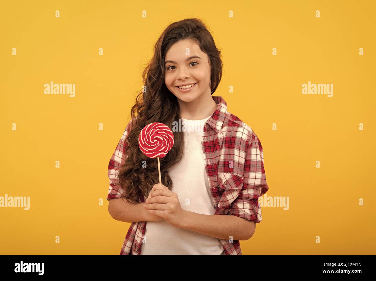 sweet tooth. yummy. happy girl hold lollipop. lollipop child. hipster ...