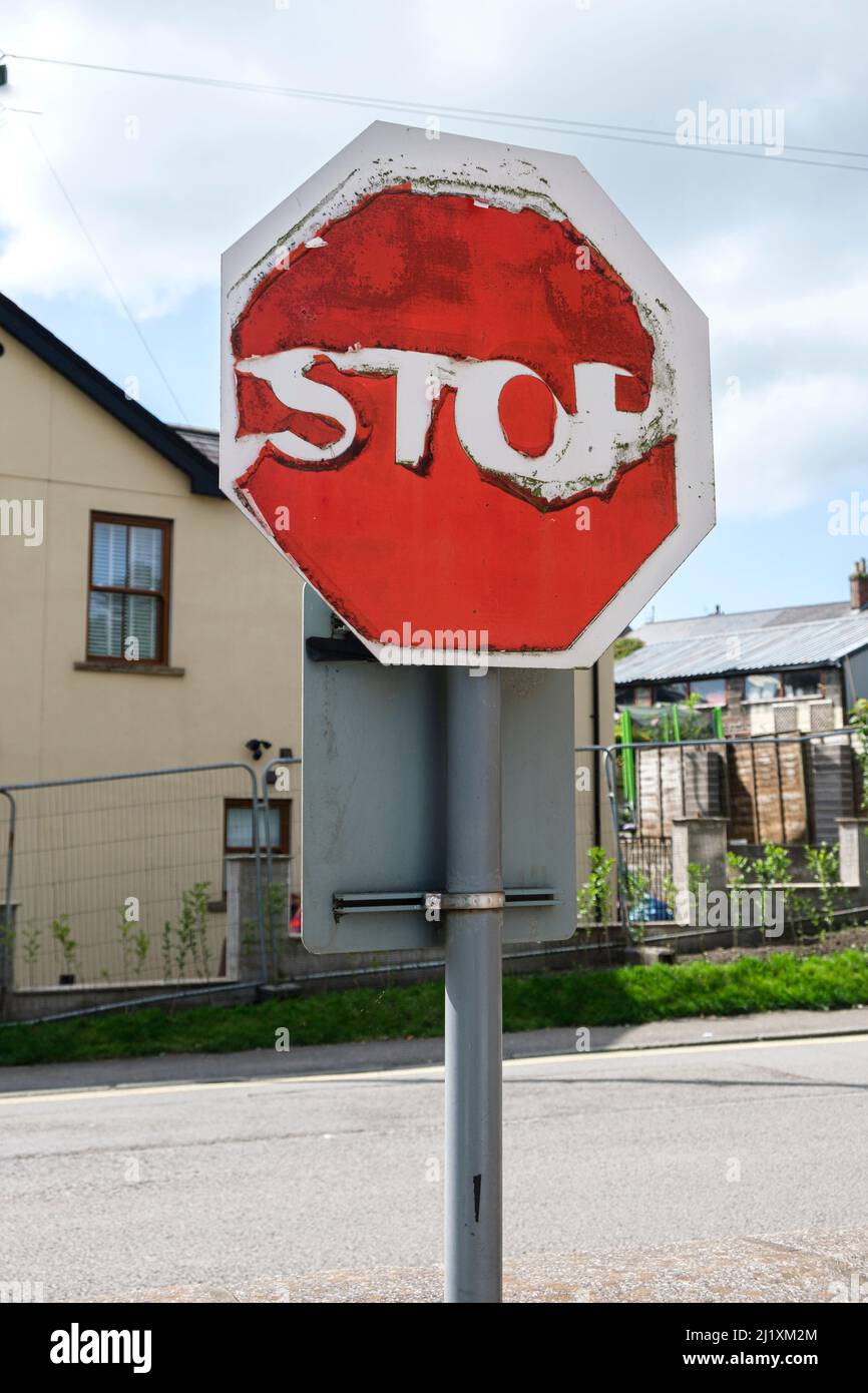 Stop sign wales hi-res stock photography and images - Alamy