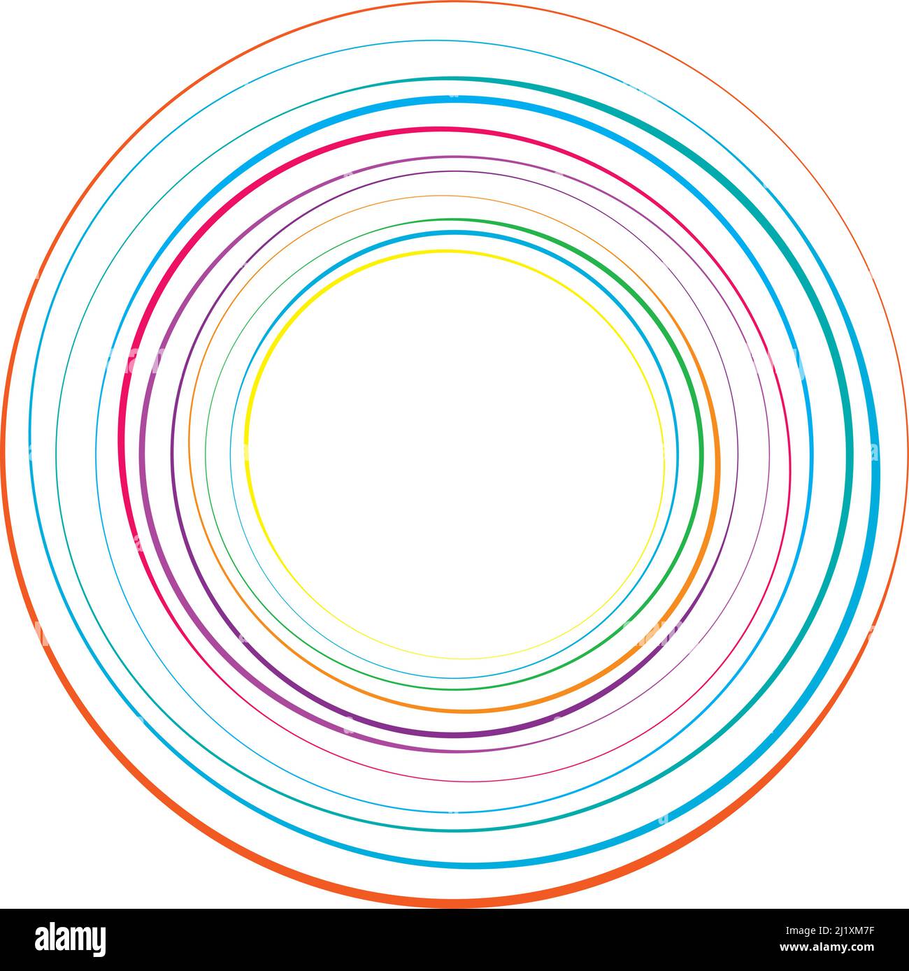 Random circles with hand drawn, free hand drawing effect. Concentric ...