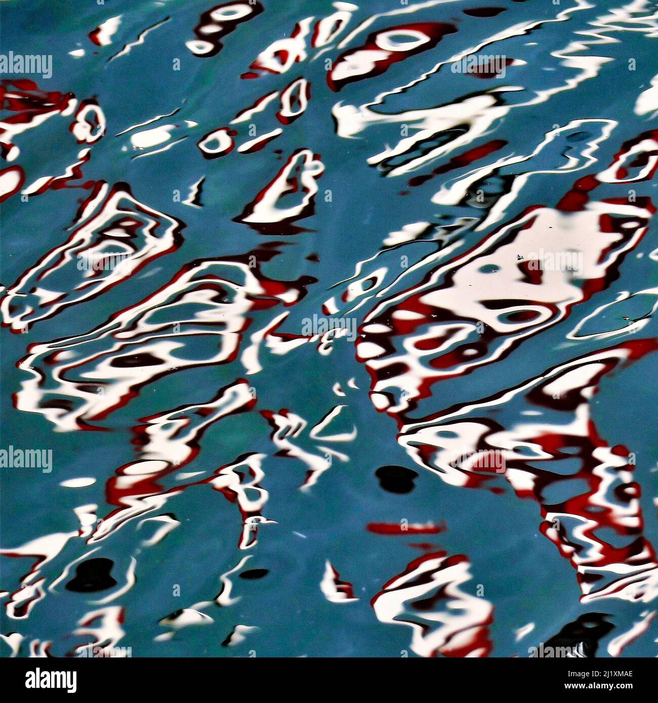 British waterway abstract photograph showing reflected pattern, texture ...