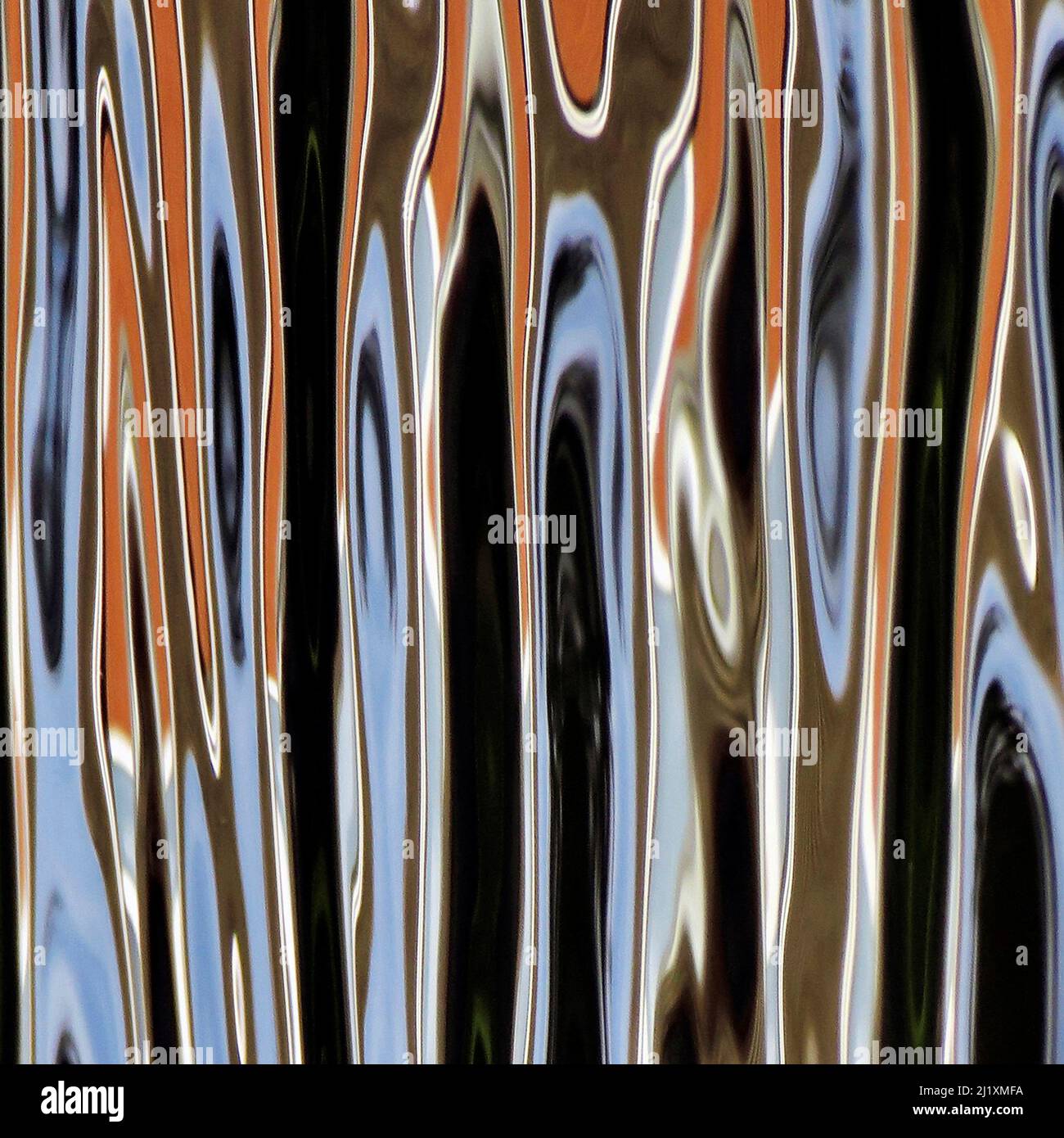 British waterway abstract photograph showing reflected pattern, texture ...