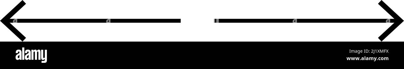 Left and right arrow, pointer, cursor in opposite direction ...