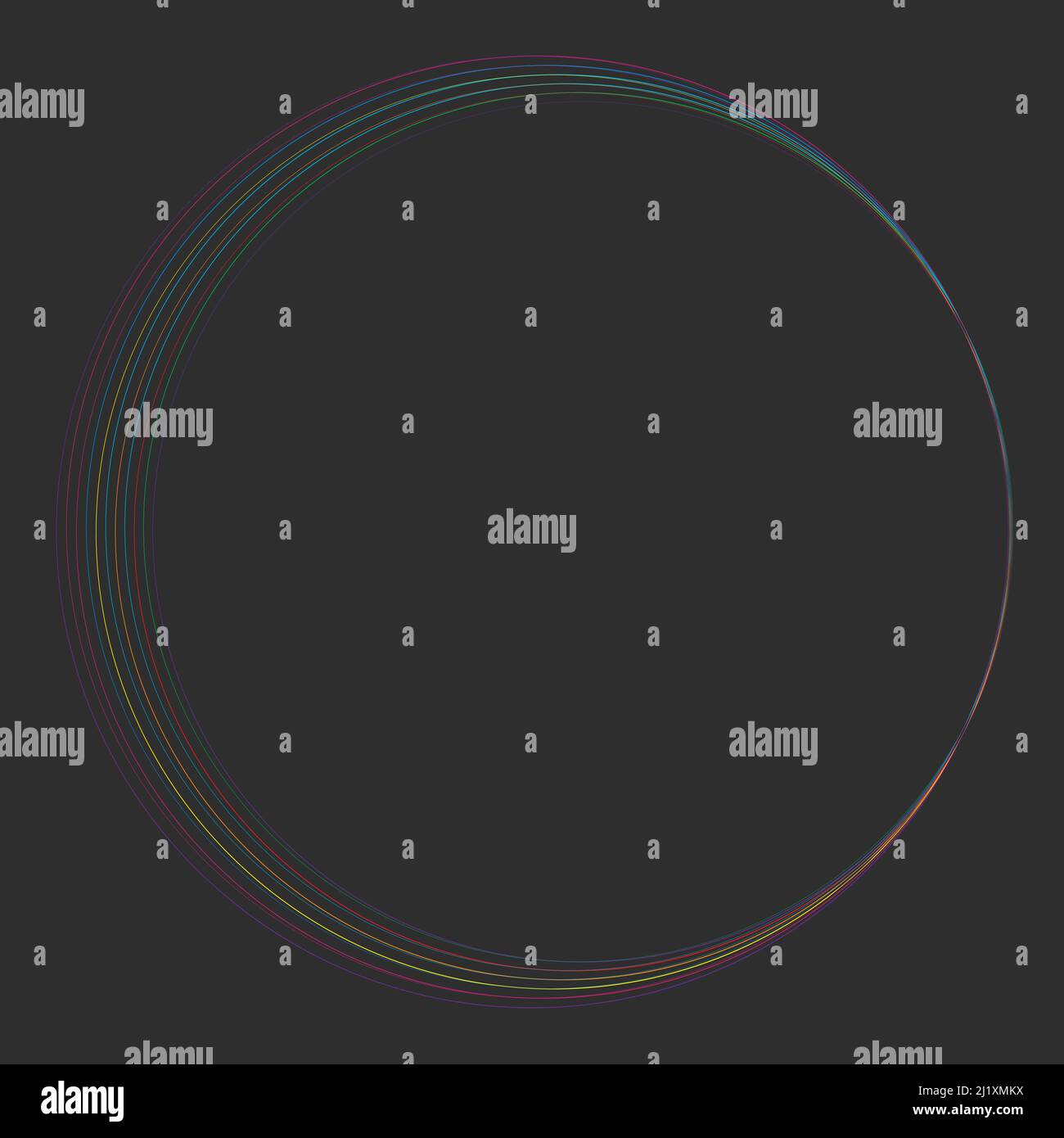 Random circles with hand drawn, free hand drawing effect. Concentric ...