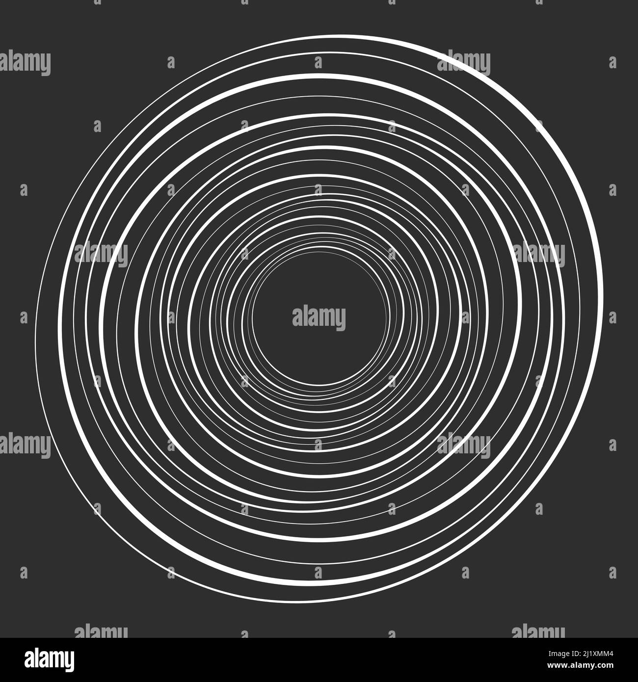Random circles with hand drawn, free hand drawing effect. Concentric ...
