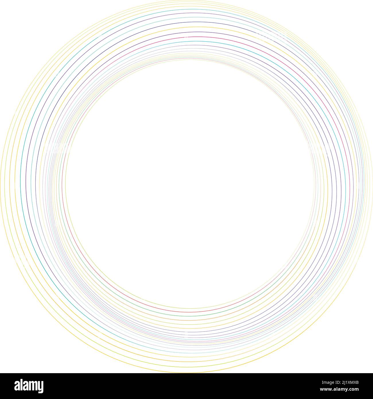 Random circles with hand drawn, free hand drawing effect. Concentric ...