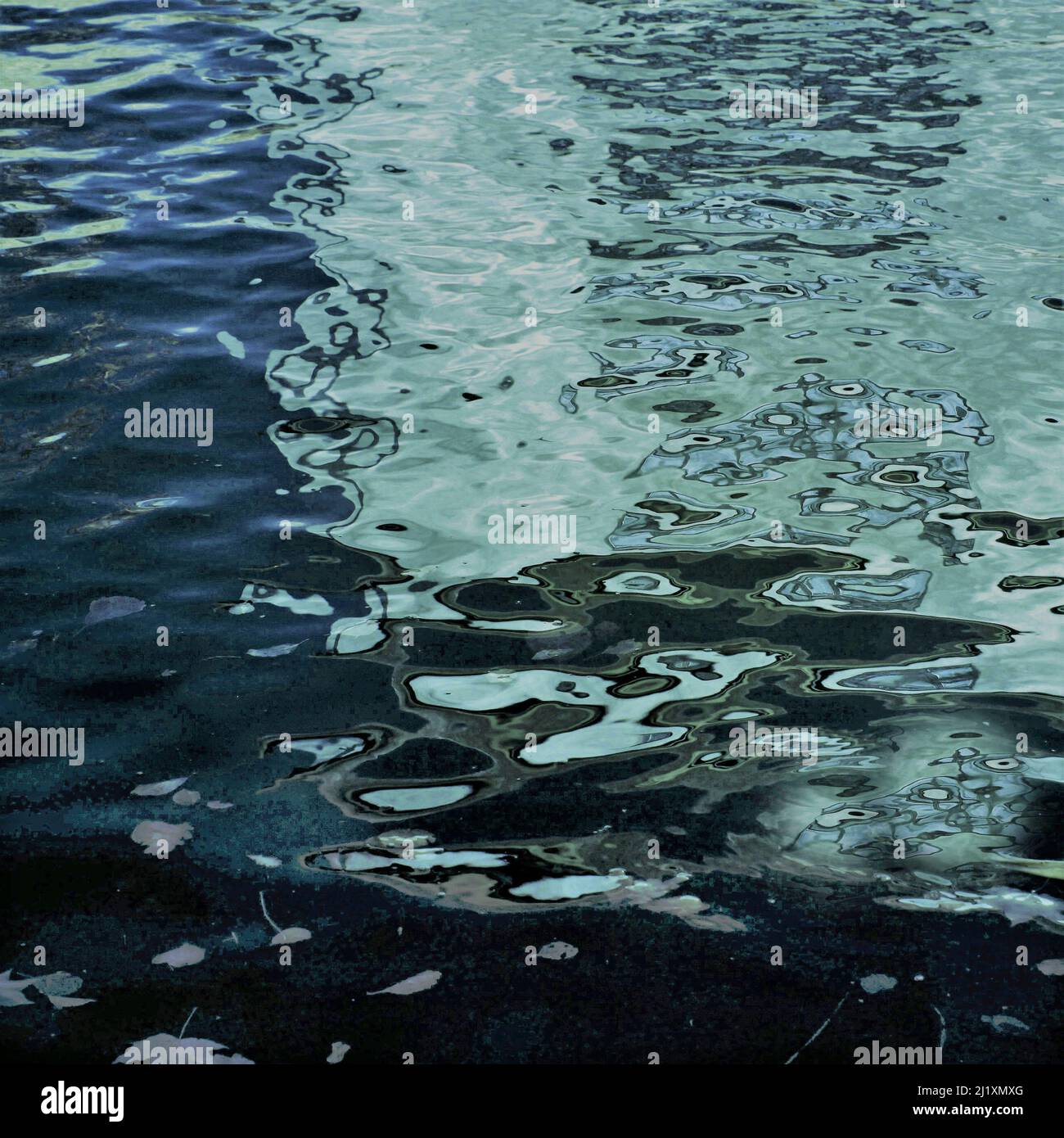 Abstract photograph, showing reflected pattern, line, shape, with a ...